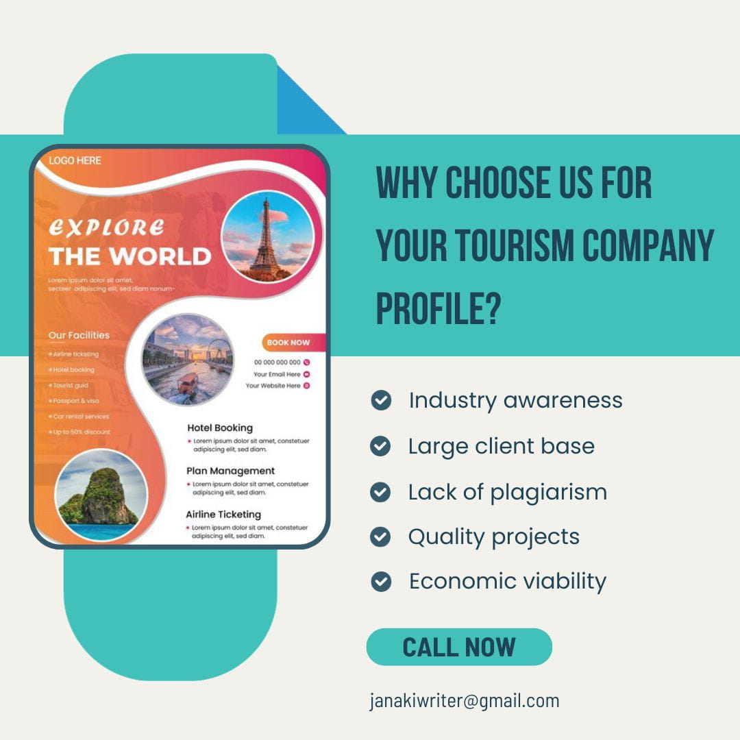 No.1 Tourism Company Profile Designing & Writing Agency